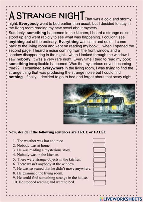 Indefinite Pronouns Reading Worksheet Esl Reading Comprehension
