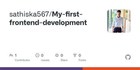 GitHub Sathiska567 My First Frontend Development