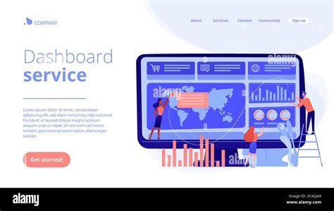 Dashboard Service Concept Landing Page Stock Vector Image Art Alamy