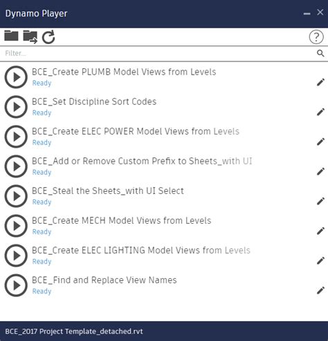 Dynamo Player 2017 Sort Scripts Alphabetically Revit Dynamo