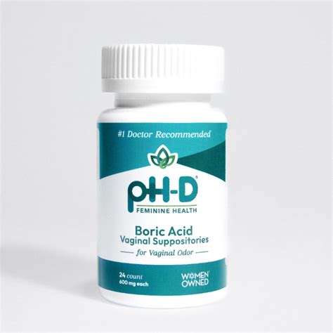 Boric Acid Vaginal Suppositories Ph D Feminine Health