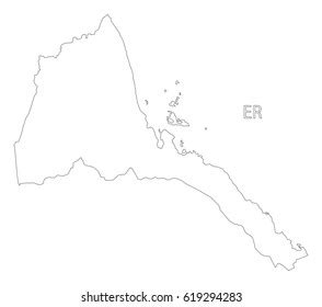 Eritrea Outline Silhouette Map Illustration Stock Vector Royalty Free 619294283 Shutterstock