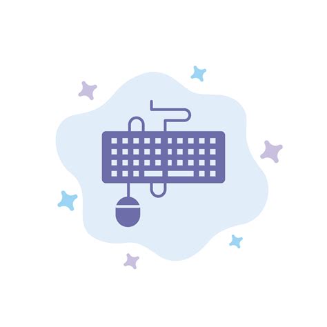 Device Interface Keyboard Mouse Obsolete Blue Icon On Abstract Cloud Background 14655156 Vector