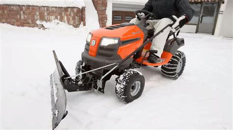 Husqvarna tractors - how to attach snow blade - YouTube