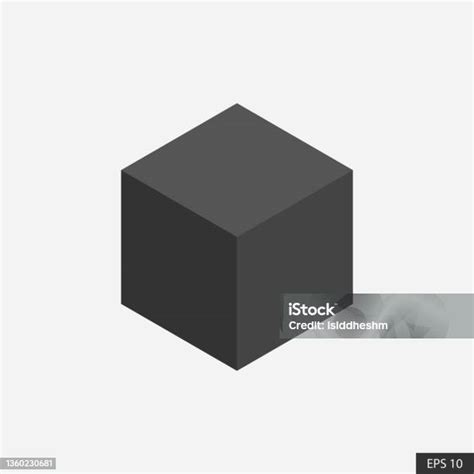 3d 큐브 아이콘 또는 흰색 배경에 격리 된 웹 사이트 응용 프로그램 Ui에 대한 평면 스타일 디자인에 상자 기호 얼음 큐브 기호입니다 Eps 10 벡터 일러스트레이션 3
