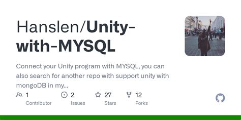 Github Hanslenunity With Mysql Connect Your Unity Program With