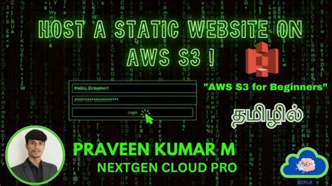 Praveen Kumar M On Linkedin 🪣☁️host A Static Website Using Aws S3 In Tamil Nextgencloudpro