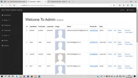 Online Bus Booking System Project In Php With Source Code And Report