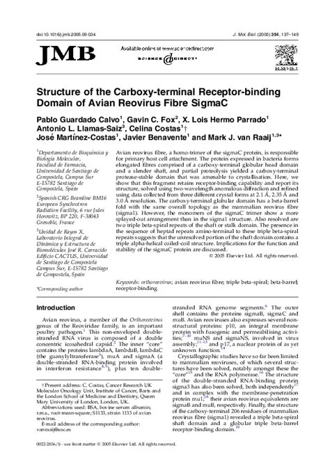 Pdf Structure Of The Carboxy Terminal Receptor Binding Domain Of