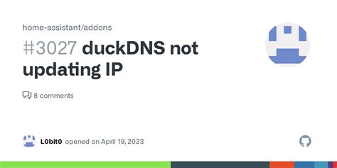 Duckdns Not Updating Ip · Issue 3027 · Home Assistantaddons · Github