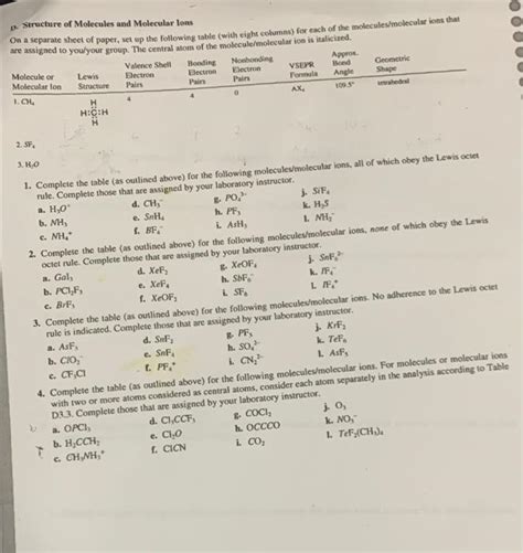 Dry Lab 3 Report Sheet Atomic And Molecular Structure
