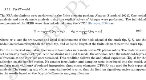 A The Geometry Of The Modified Els Specimen B The Ten First Normal