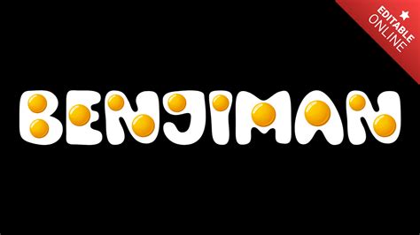 Benjiman Egg Yolk Text Effect Generator