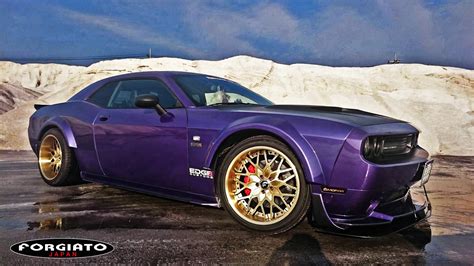 Dodge Challenger Purple Forgiato Niddo B Wheel Front