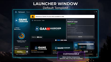 Artstation Game Launcher Patcher And Updater Resources