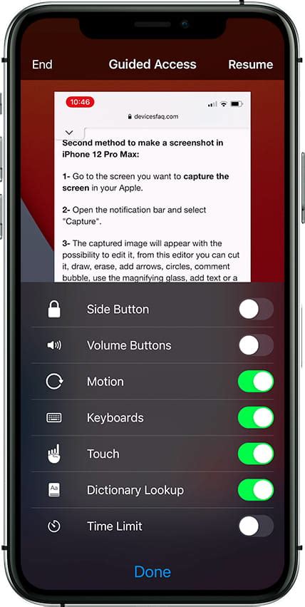 Guided Access On Apple Iphone 13 Pro Max Lock An App