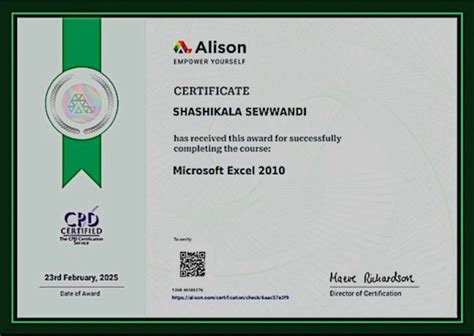 microsoftexcel excelskills professionalgrowth certification… shashikala sewwandi