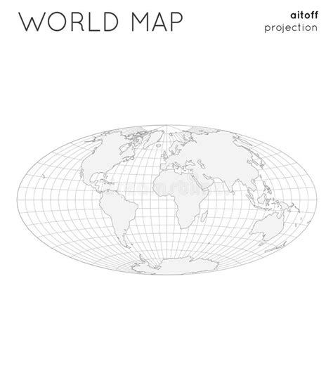 World Map Stock Vector Illustration Of Graticule Detailed 145786005