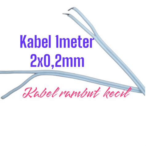 Jual Kabel Kecil Rambut 2x0 2mm Cable Isi 2 Praktek Serabut Komponen