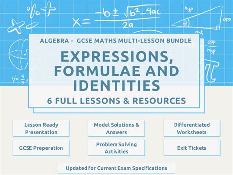 Algebra Expressions Formulae And Identities Gcse Maths Multi Lesson