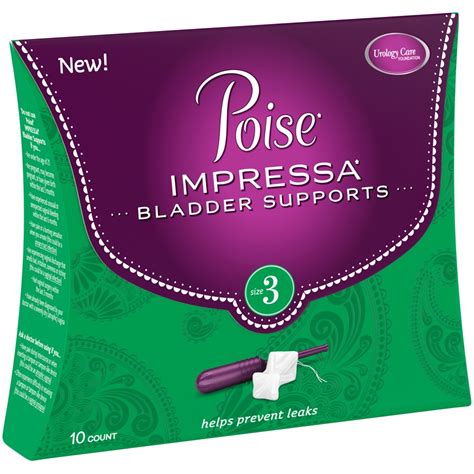 Poise Impressa Incontinence Bladder Supports Size 3 10 Ct Shipt