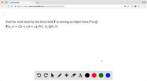 find the work done by the force field f in moving an object from p to q