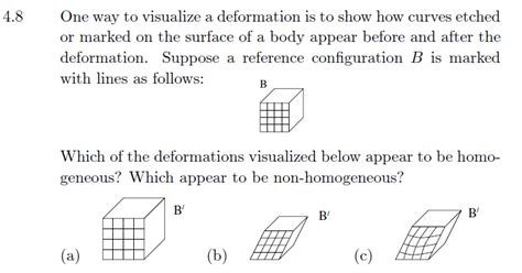 Solved One Way To Visualize A Deformation Is To Show How Chegg