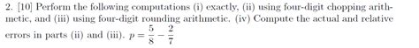 Solved 2 10 Perform The Following Computations I