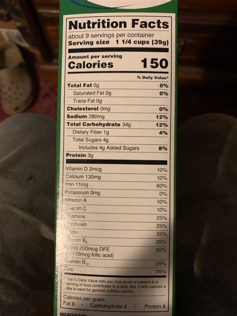 Great Value Cereal Corn Squares Calories Nutrition Analysis And More
