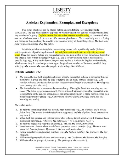 English Articles Definite And Indefinite Grammar Guide With Examples