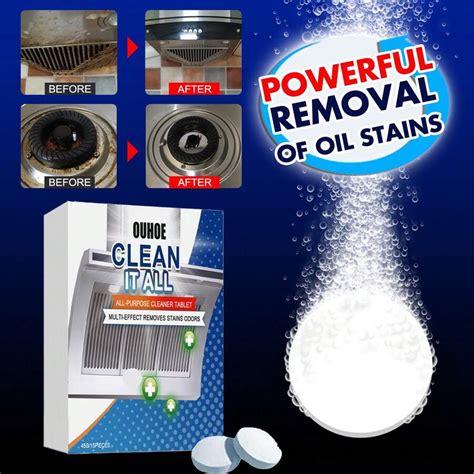 15pcs Kitchen Degreasing Effervescent Cleaning Tablets Household Oven