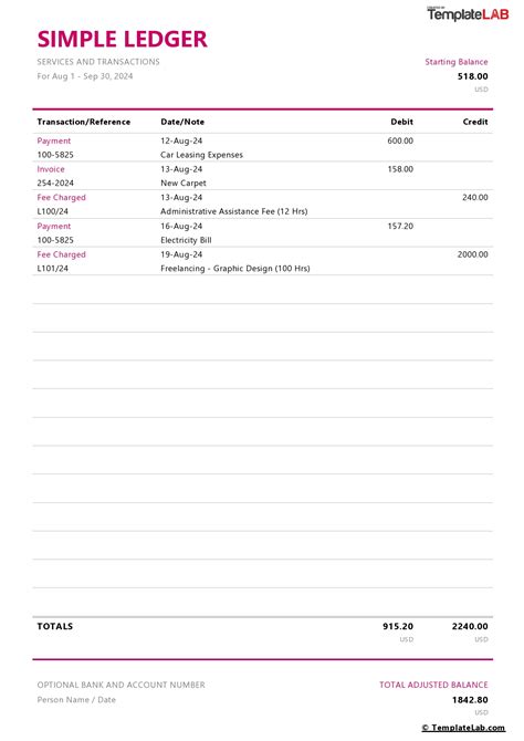 Perfect General Ledger Templates Excel Word ᐅ TemplateLab