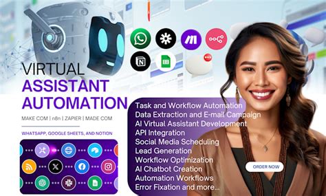 build ai virtual assistance automations with make com n8n relevance ai