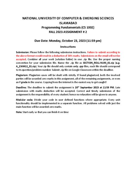 Assingment 2 Nothing National University Of Computer And Emerging