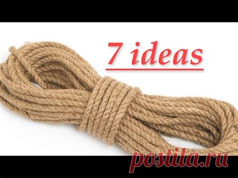 7 супер ИДЕЙ из каната. Идеи своими руками для дома. | Красивые дома ...