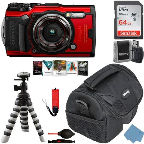 Olympus Tough TG-6 Waterproof Camera (RED) - Adventure One Stop Bundle ...