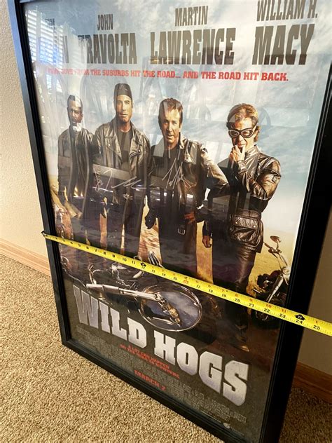 Movie Poster Wild Hogs Signed By Tim Allen John Travolta Coa 2x3