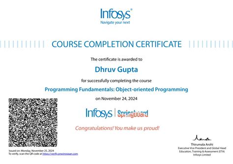 Excited To Share That Ive Successfully Completed The Course “programming Fundamentals Object