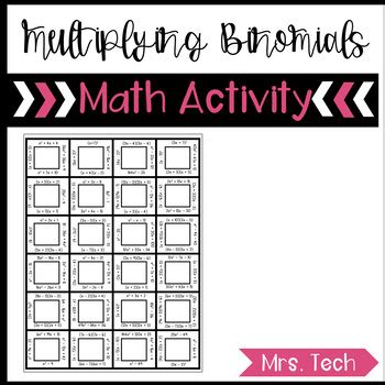 Multiplying Binomials Puzzle Activity By MrsTech TpT