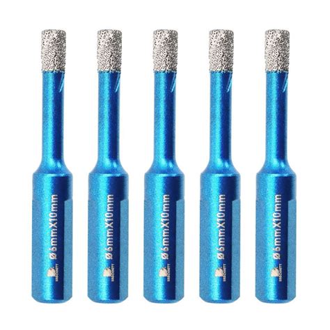 Dry Diamond Core Drill Bit Setbrschnitt 5pcs 6mm Diamond Hole Saw Core