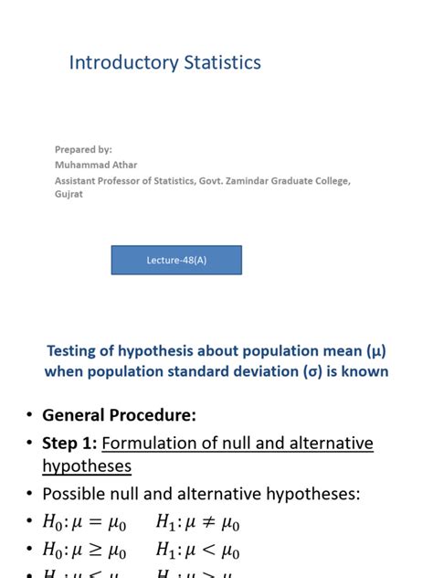 Lecture 48a Hypothesis Download Free Pdf Hypothesis Null Hypothesis