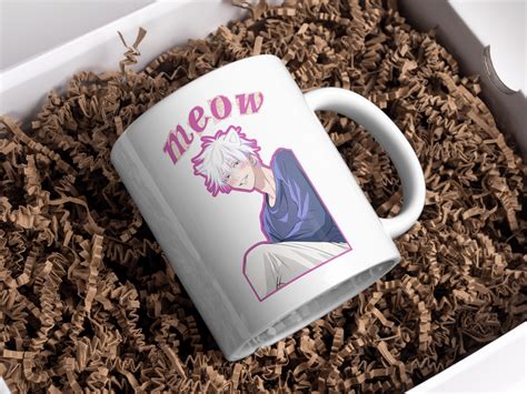 Catboy Gojo Mug Jujutsu Kaisen Anime Meme Jjk Ceramic Coffee Cup