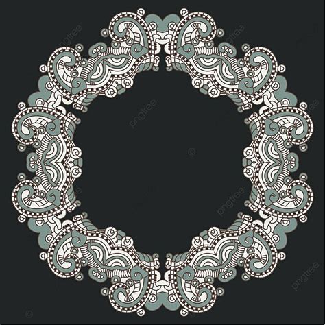 Ornamental Round Pattern Frame Square Border Vector Frame Square Border PNG And Vector With