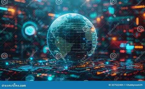 Cybersecurity Concept A Digital Representation Of Global Security And Data Protection