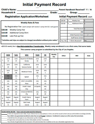 FREE 10 Payment Record Samples In PDF