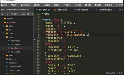 fastadmin框架调用 site version返回时间戳的问题 config get site version 返回时间