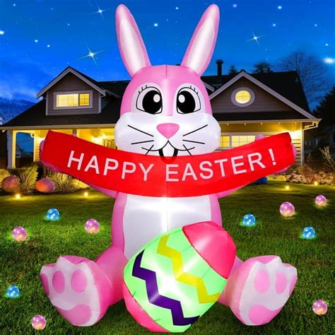 42 Happy Easter Bunny Airblown