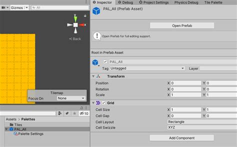 Tilemap Palette Doesnt Work Well With Non Center Pivot Sprites Unity