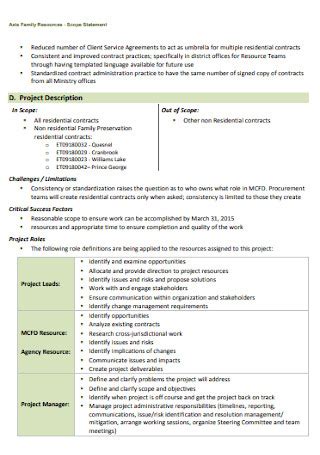 29 FREE Scope Statement Samples To Download