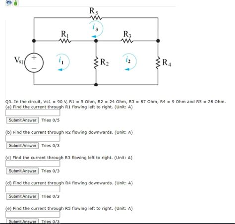 solved rs ww r1 r3 vsi r2 i i2 ra q3 in the circuit vs1
